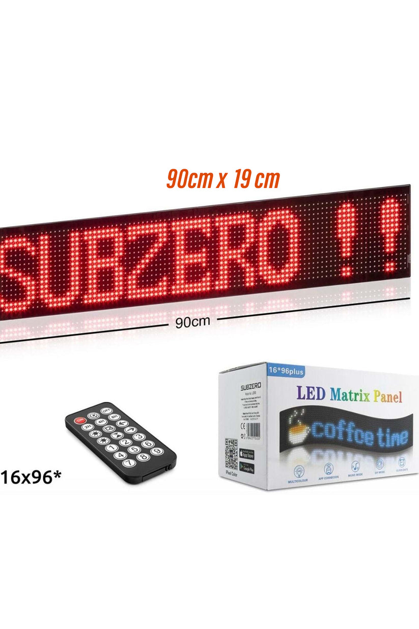 Led Matrix Panel 90cm x 19cm RGB Ekran Kumandalı Telefon Kontrollü Led ...